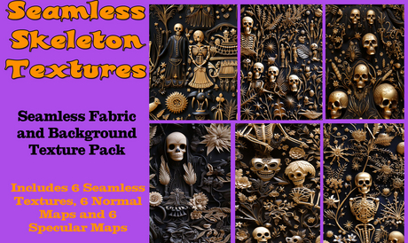 Second Life Marketplace - SEAMLESS SKELETON FABRIC TEXTURES